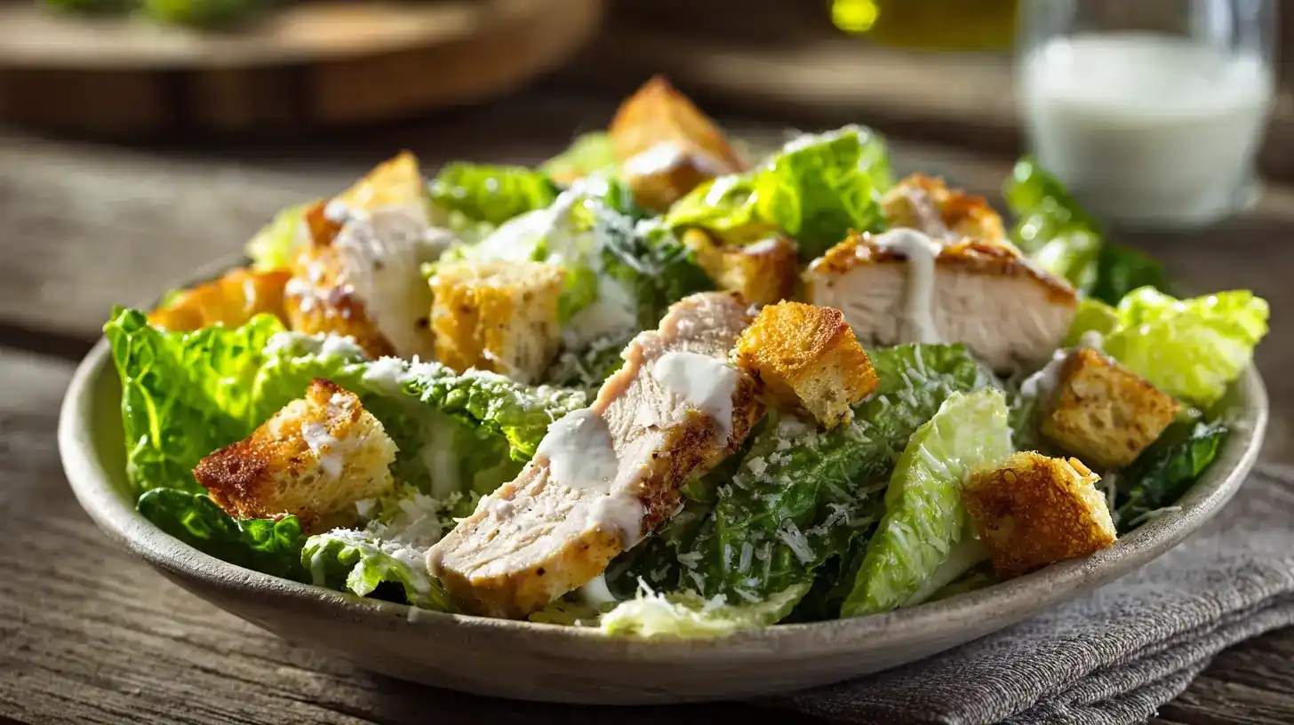 Caesar Salad mit Dressing – cremig & knusprig genießen