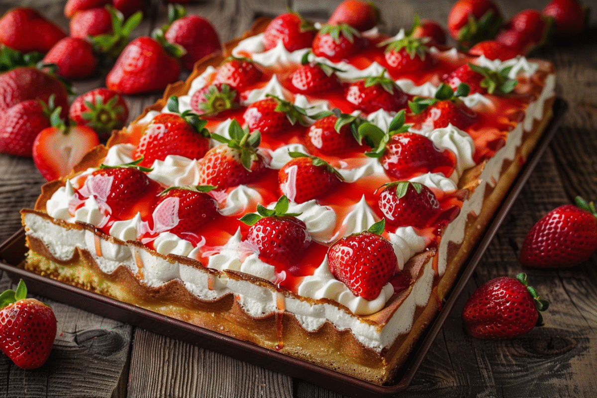 Wunderschone Erdbeerkuchen Mit Pudding Rezept Fotos
